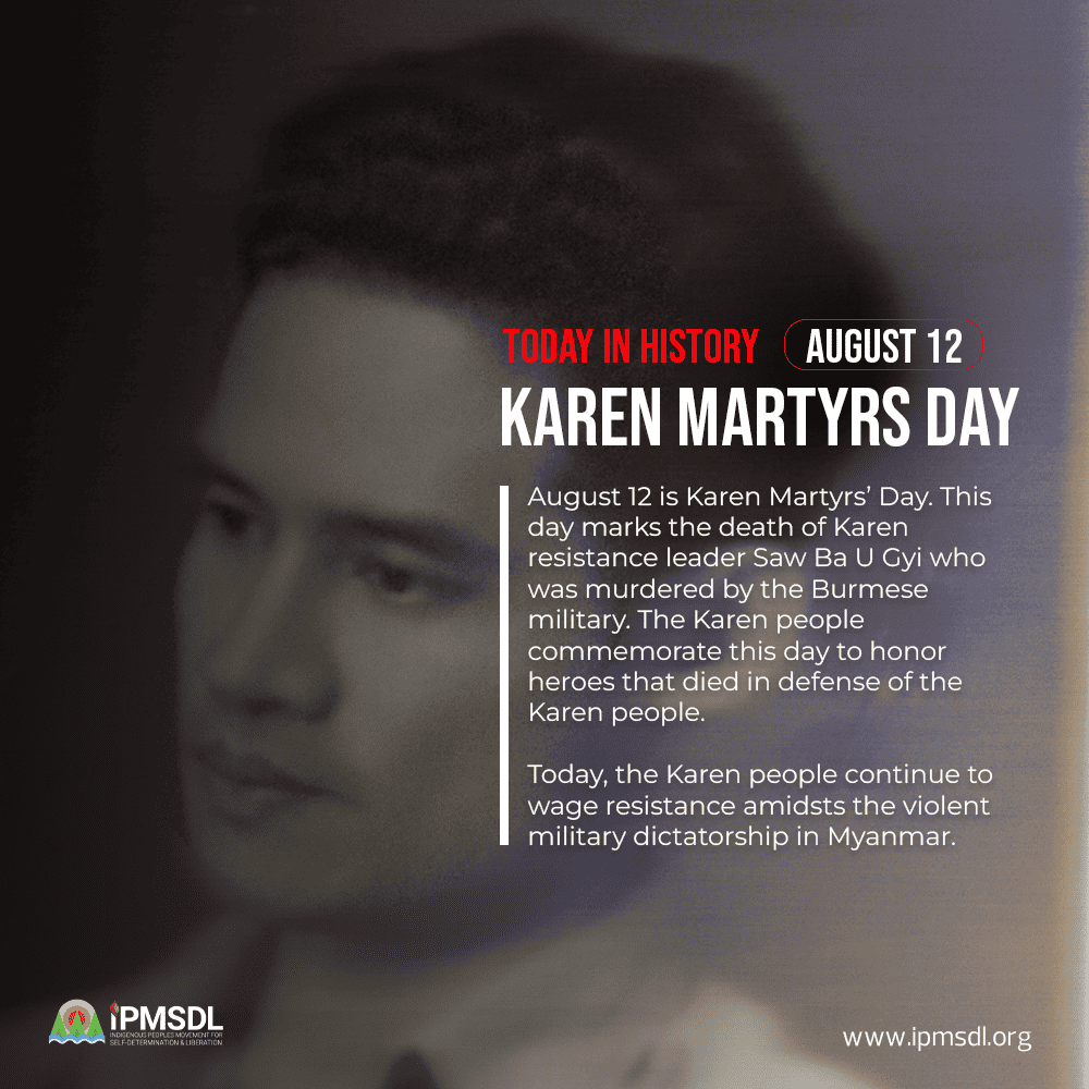 Long live the martyrs of the Karen people! Down with the Tatmadaw ...