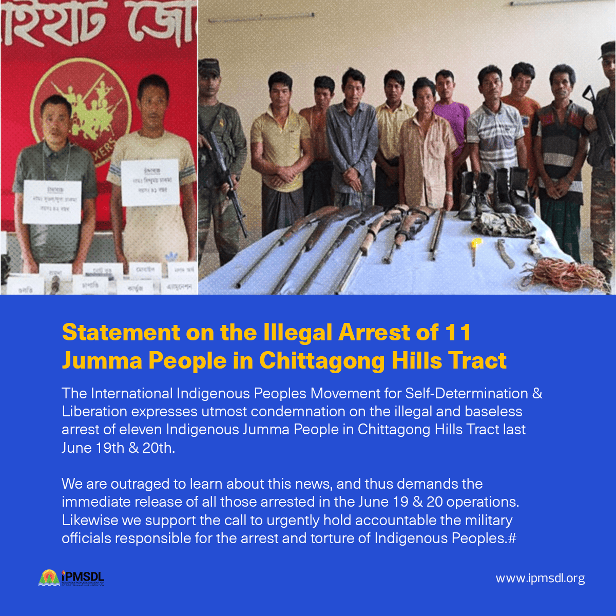 Statement on the Illegal Arrest of 11 Jumma People in CHT ...