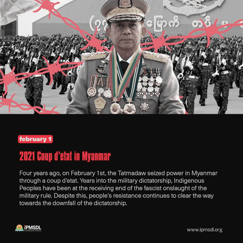 4th year of Myanmar coup d'état - International Indigenous Peoples Movement